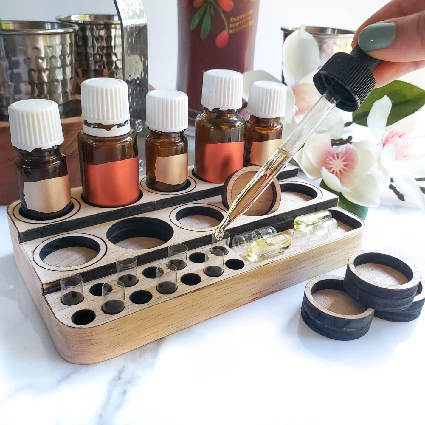 Essential Oil Vegetable Capsule Filling Station – A Dash of Kinship